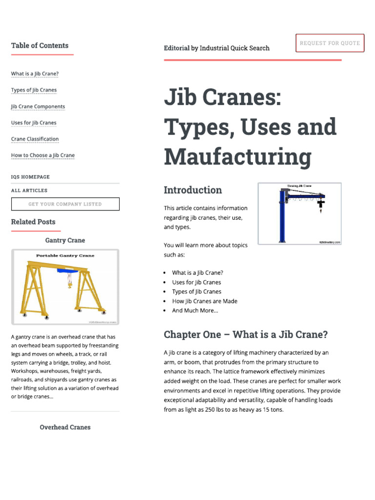 Types of Jib Cards Explained | PDF