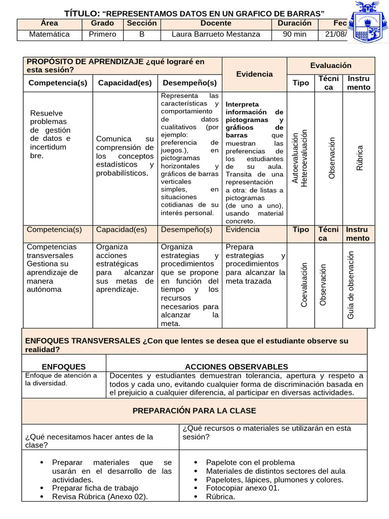 Gráficos de Barras en Matemáticas | PDF | Aprendizaje | Cognición