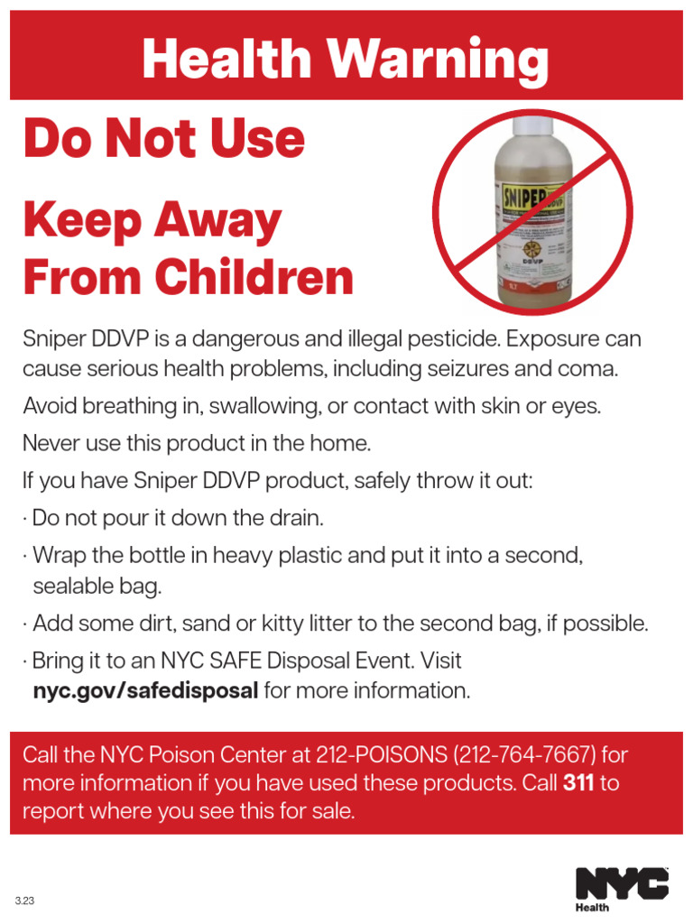 Sniper DDVP Warning Handout | PDF