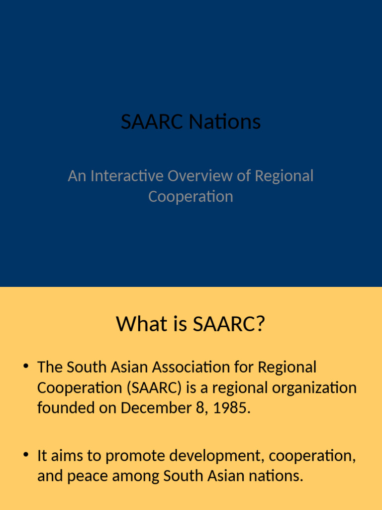 Colorful SAARC Presentation | PDF