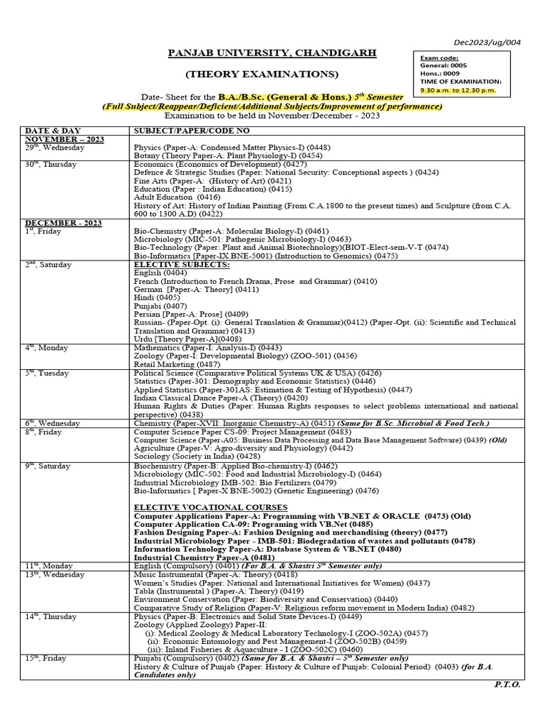 httpsexams.puchd.ac.indatesheet202320231110101405-ug004b-a-b-sc ...