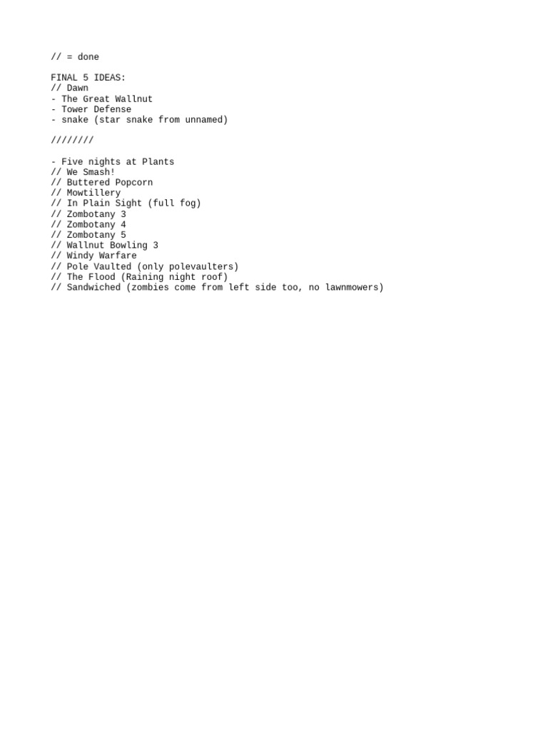 Gamemode Ideas | PDF
