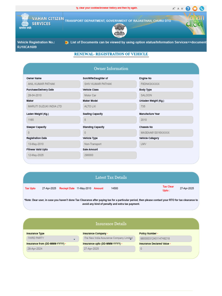 Vahan 4.0 Citizen Services Overview | PDF | Vehicles | Transport