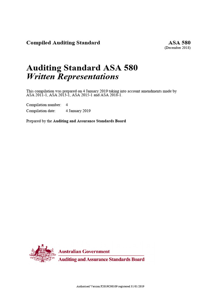 ASA_580_Compiled_2019-FRL | PDF | Audit | Auditor's Report