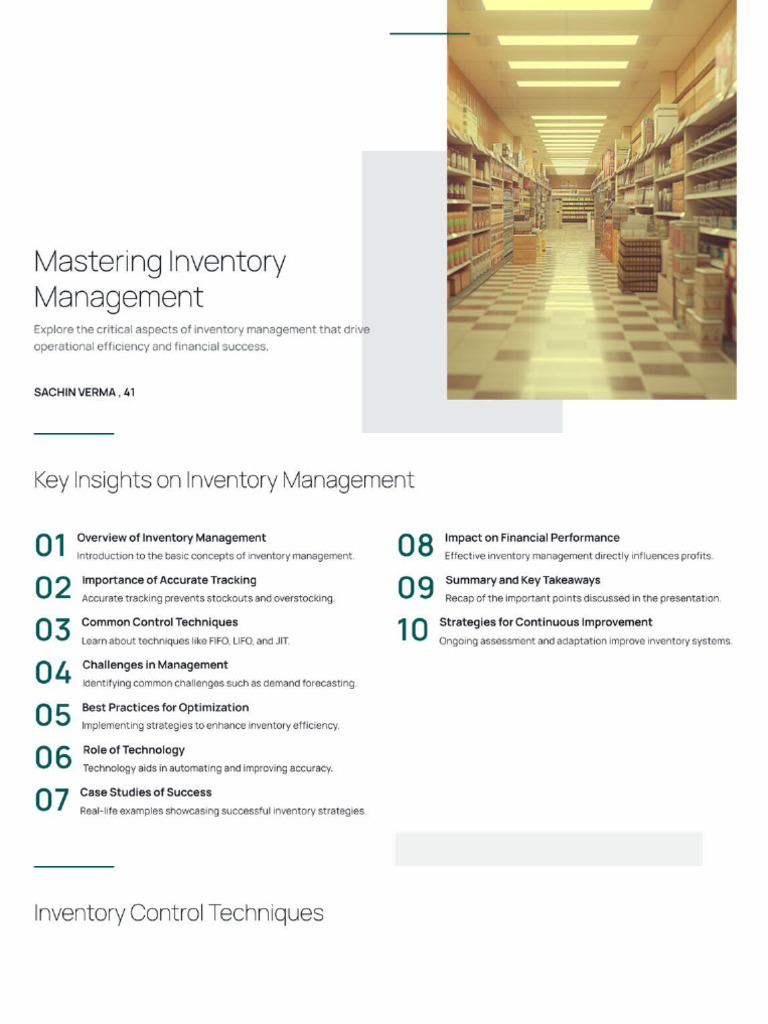 Effective Inventory Management Techniques | PDF