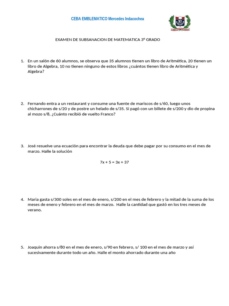 Subsanacion 3ero EBA | PDF