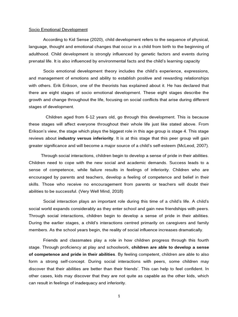 Child Development Task 1 | PDF | Child Development | Attachment Theory