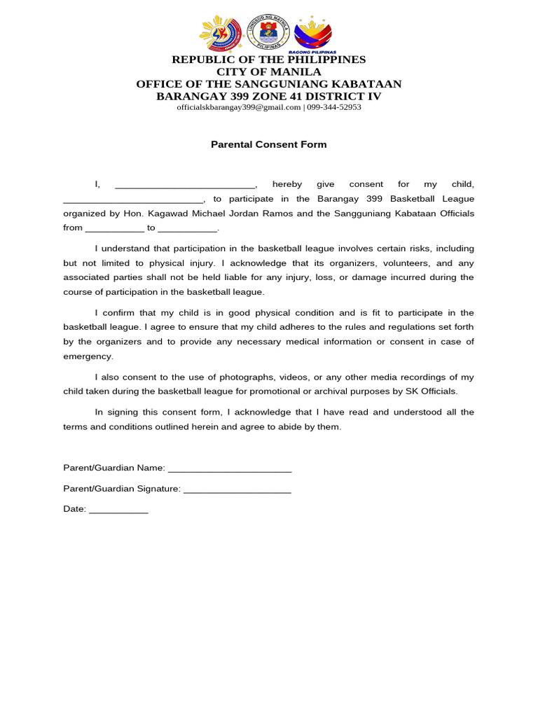 Basketball-ConsentForm | PDF