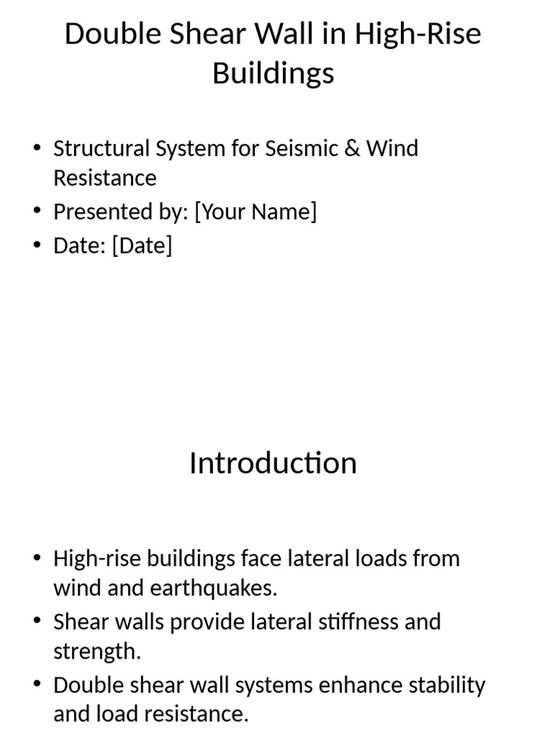 Double Shear Walls for High-Rise Safety | PDF