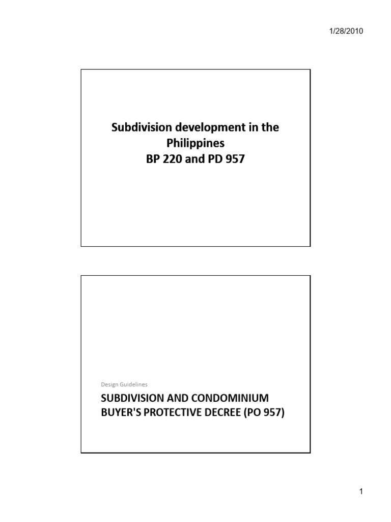AR500 Lecture 1 - Subdivision Design | PDF | Sewerage | Sanitary Sewer