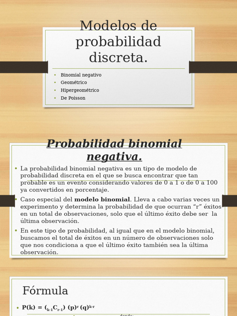 Modelos de Probabilidad Discreta | PDF | Probabilidad | Media