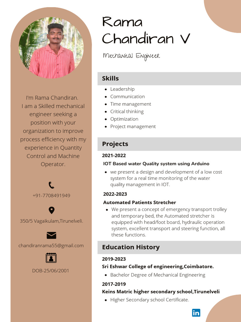 Rama Chandiran's Resume. | PDF