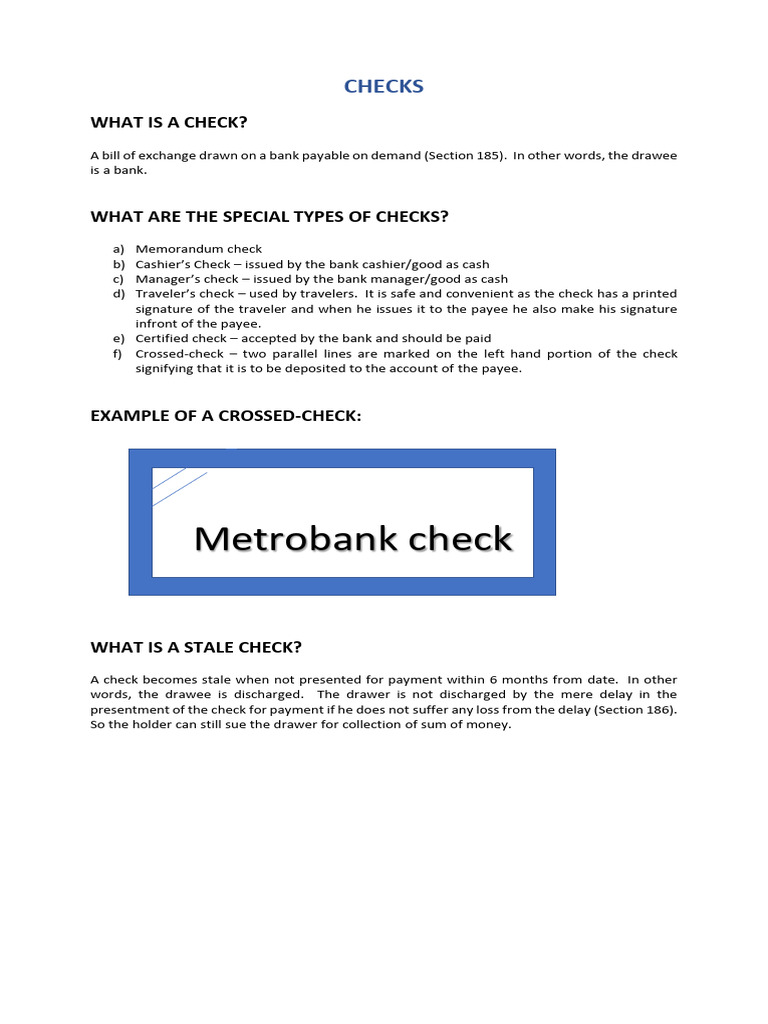 10) Checks-1-1 PDF | PDF