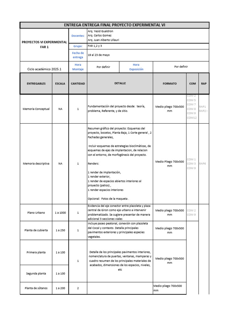 Check List - Entrega Proyecto Final | PDF
