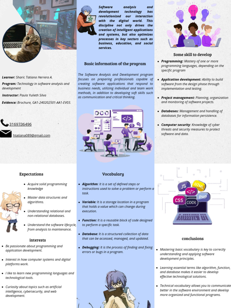 Folleto - Sharic Tatiana Herrera A | PDF | Computer Programming | Software