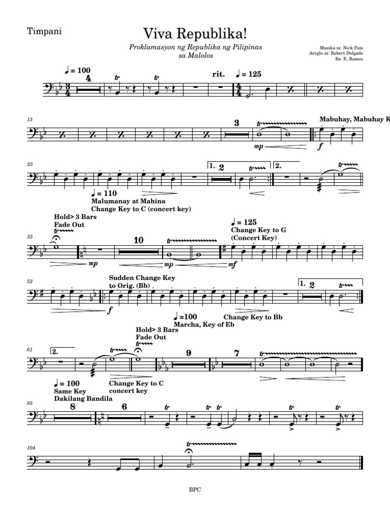 VIVA REPUBLIKA-Timpani | PDF