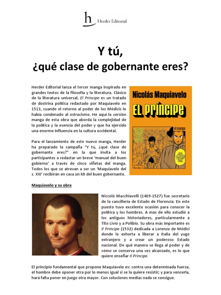 El Príncipe Pdf Nicolás Maquiavelo El Príncipe