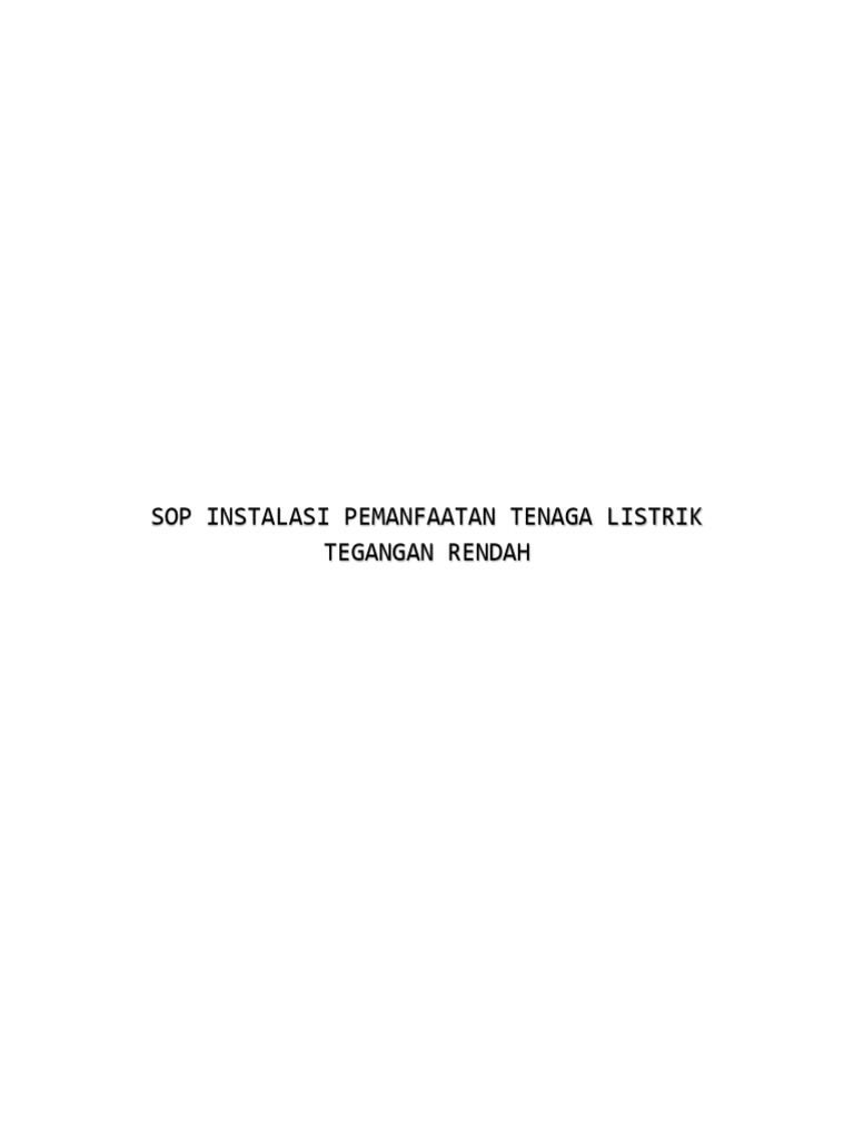 Sop Perusahaan | PDF
