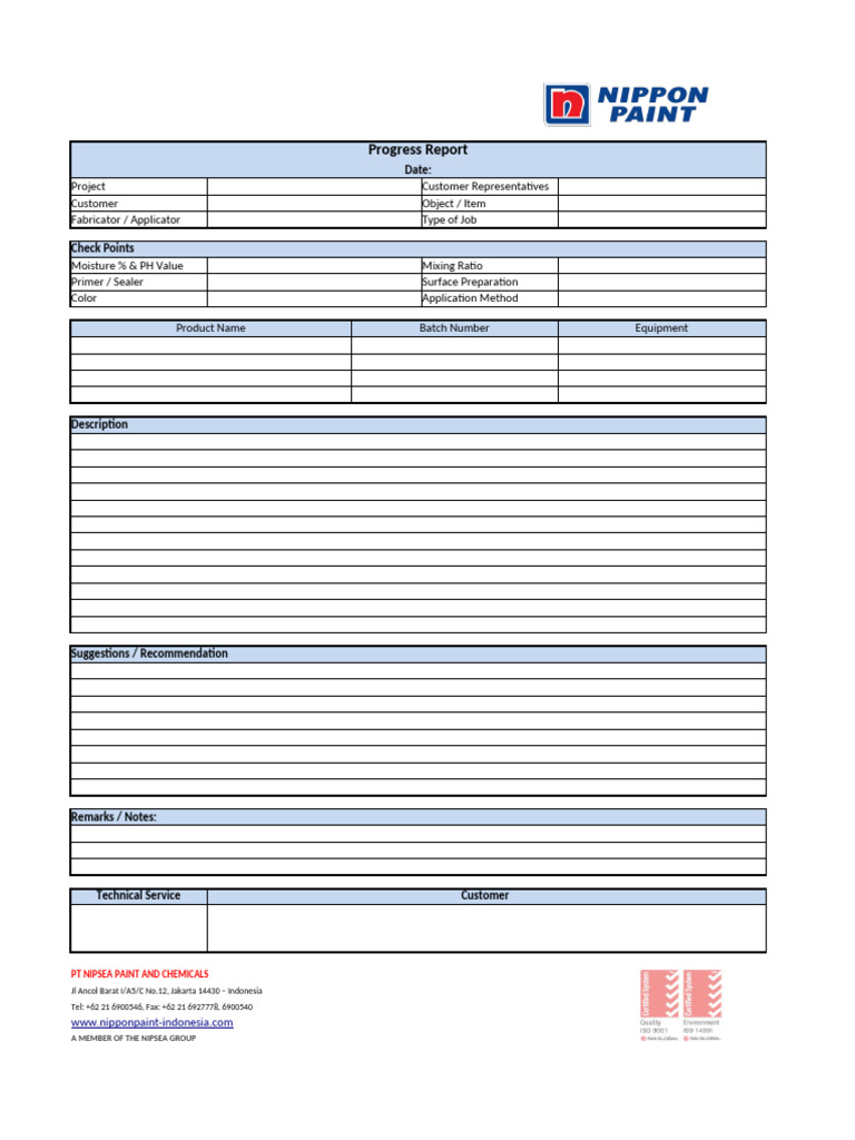 File Progress Report Excel 01 | PDF