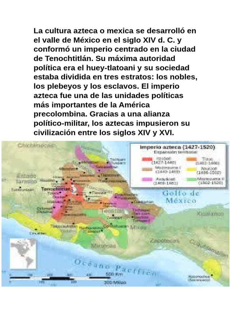 La Cultura Azteca o Mexica | PDF