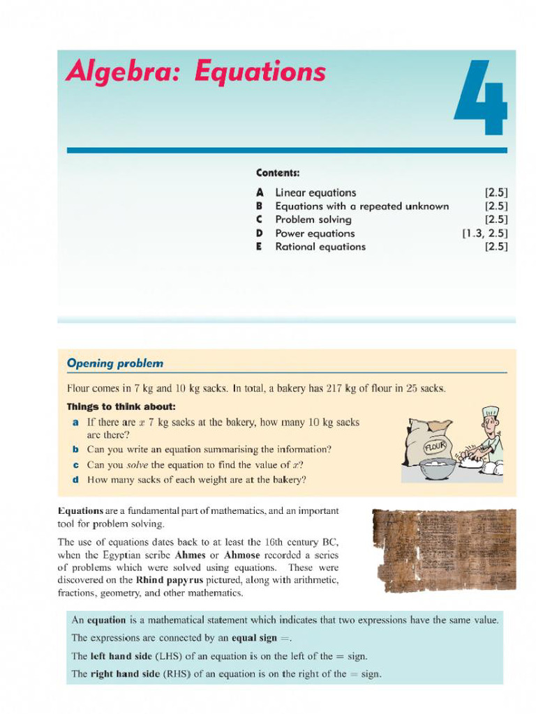 Extd HH Linear Equations | PDF