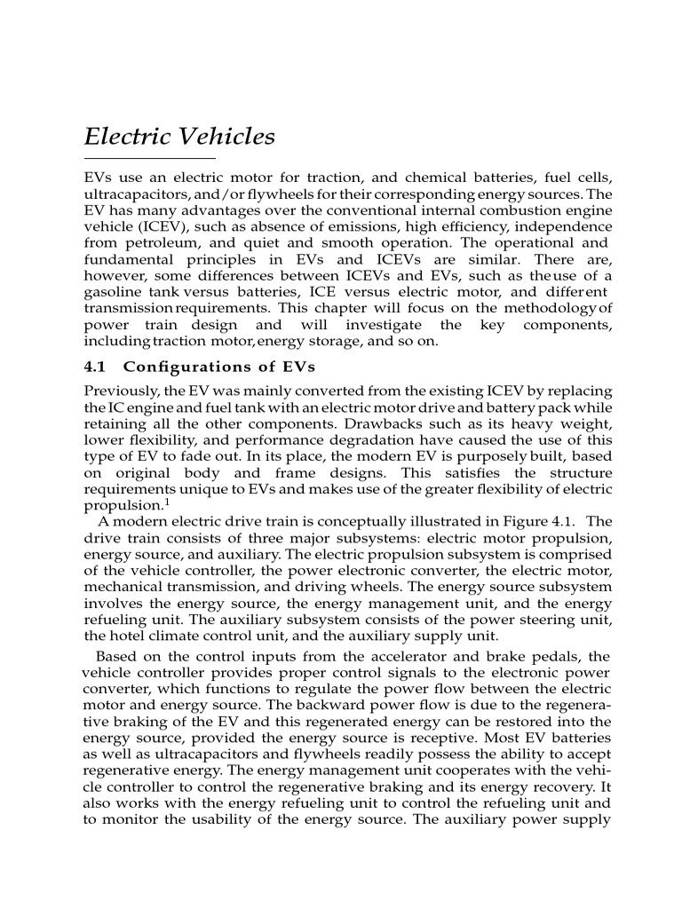 Electric and Hybrid Vehicle Configurations | PDF | Electric Vehicle ...