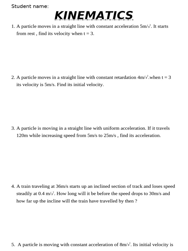 Kinematics Basic | PDF