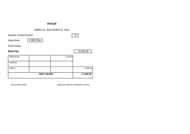 Payslip 2 | PDF