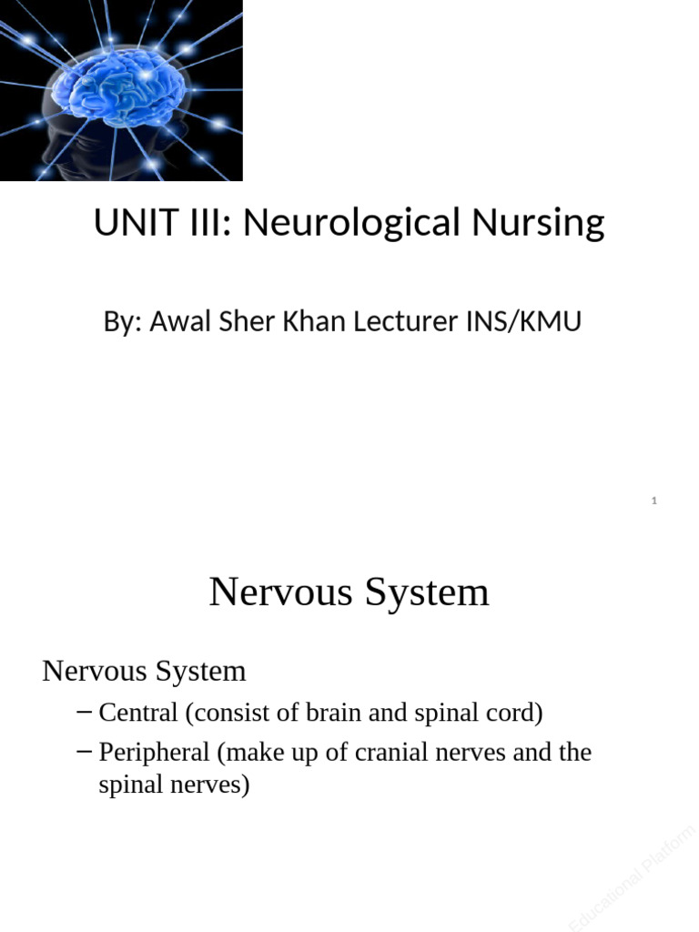 UNit 3_ Neurological Nursing, Educational Platform | PDF ...