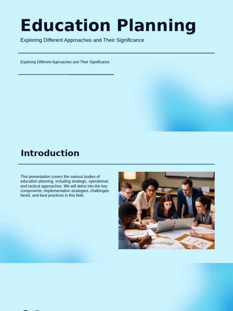 Education Planning | PDF | Goal | Strategic Planning