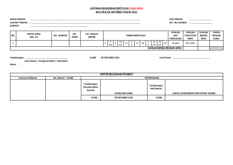 Contoh Klem Okt 2022 | PDF