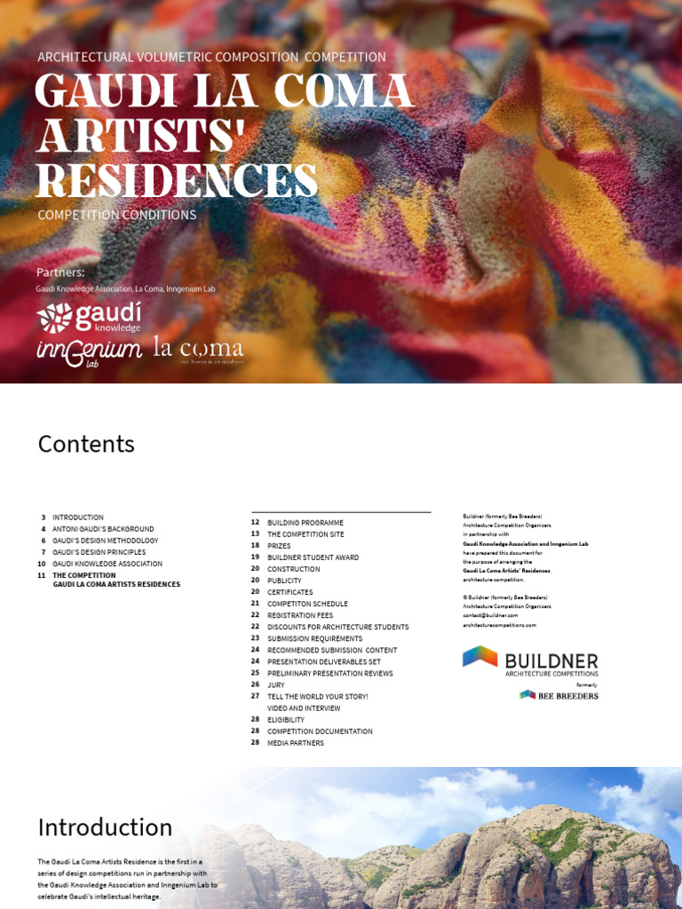 Gaudi La Coma Artists Residences FULL BRIEF | PDF