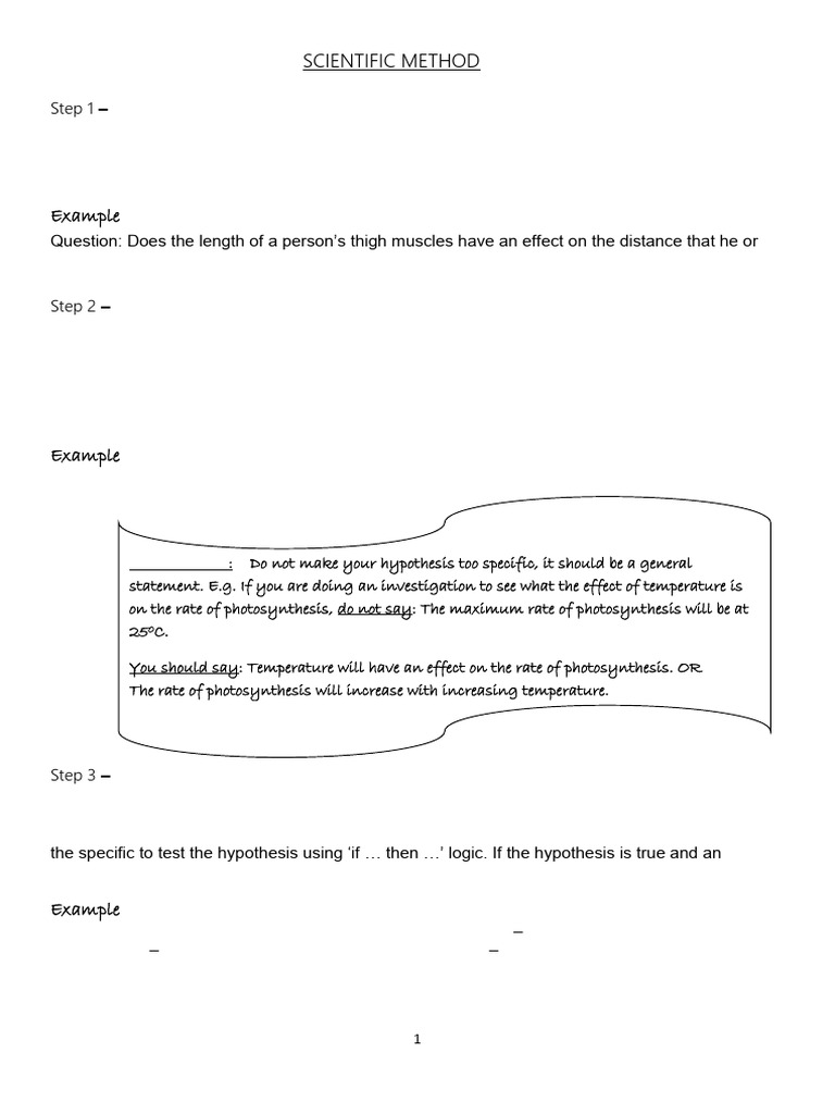 Scientific Method - Biological Drawings 2022 | PDF | Experiment ...