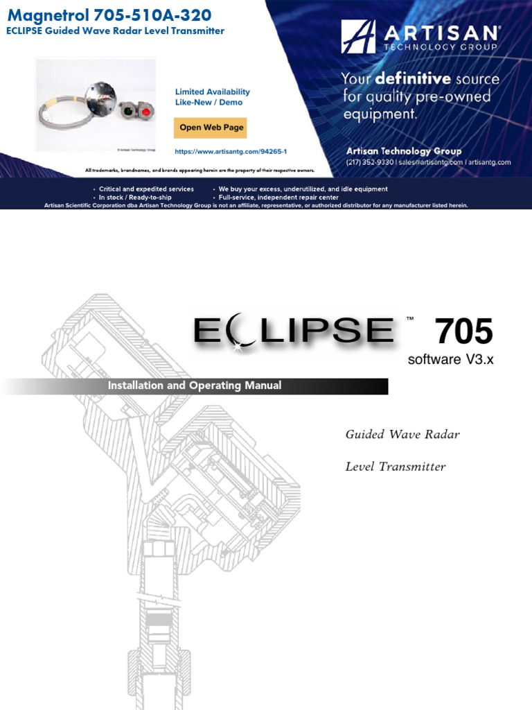 Eclipse 705 Guided Wave Radar Overview | PDF | Coaxial Cable ...