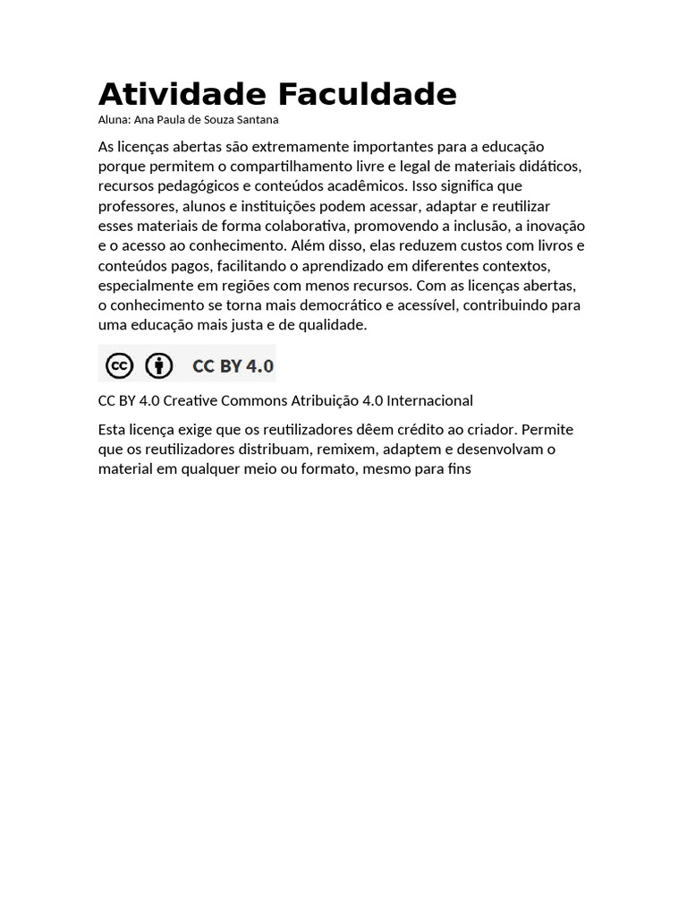 Atividade Faculdade | PDF