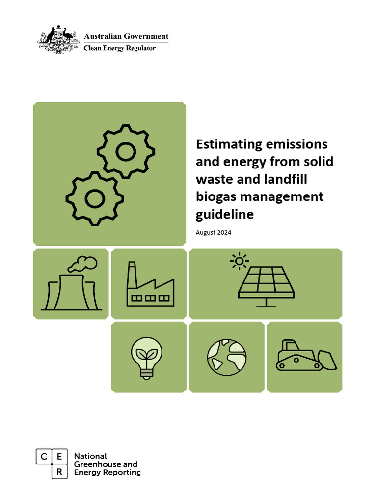 Estimating Emissions and Energy From Solid Waste and Landfill Biogas Management Guideline | PDF ...