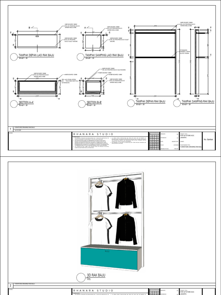 20012025 FURNITURE DRAWING RAK BAJU | PDF
