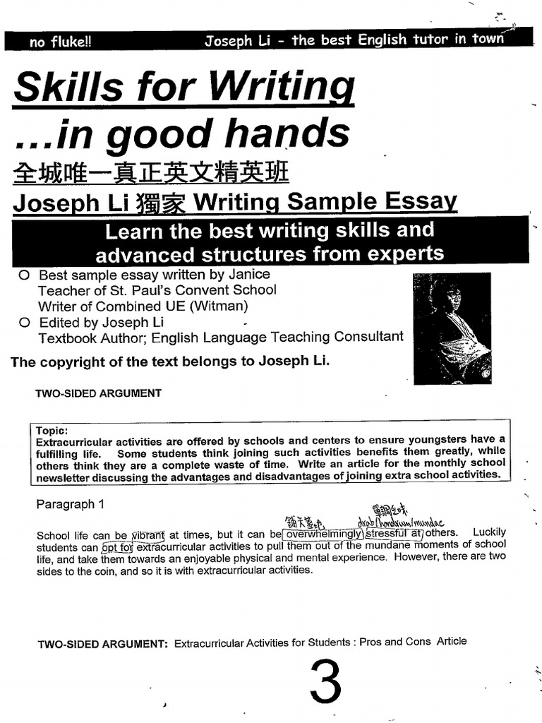 English Sample Essay Pdf
