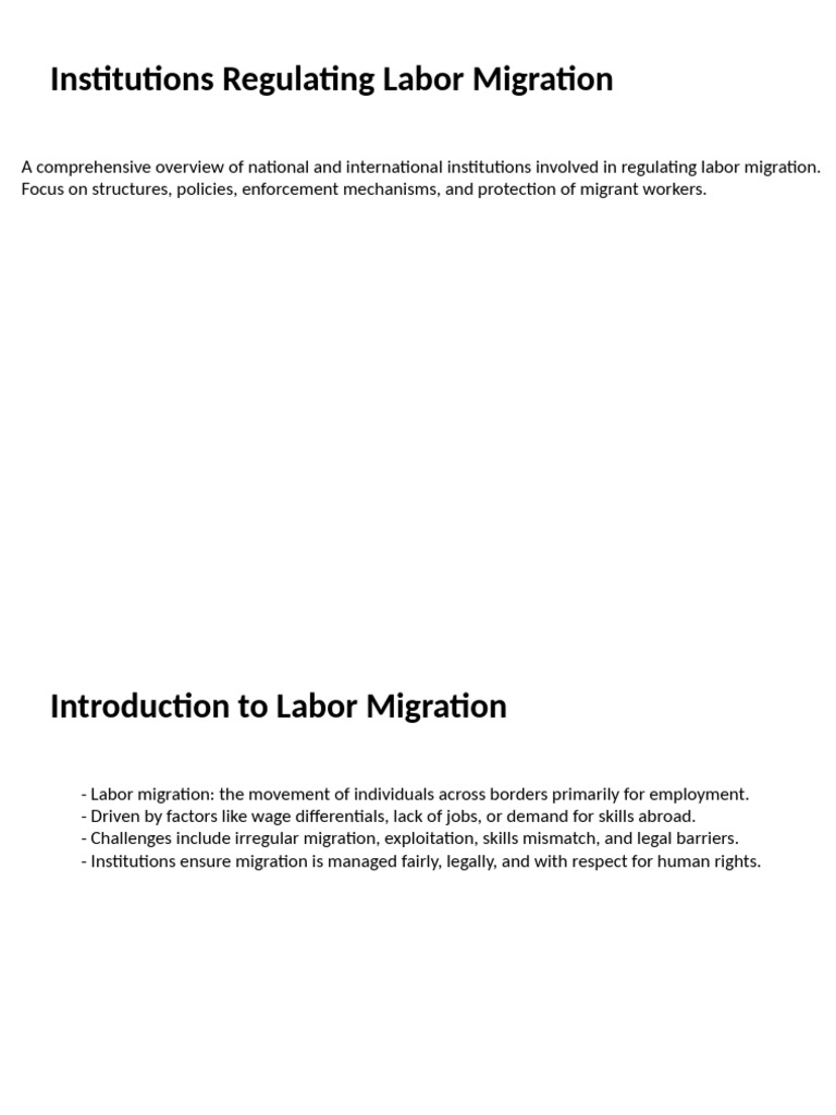 Very Detailed Labor Migration Presentation | PDF | Migrant Worker ...