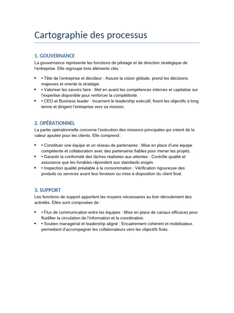 Cartographie Des Processus | PDF