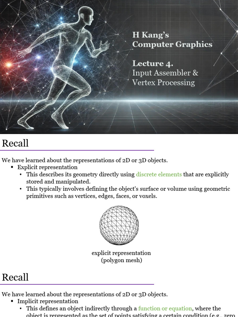 (CG - Ver1) 4 - Input Assembler - Vertex Processing | PDF | Shader | Rendering (Computer Graphics)