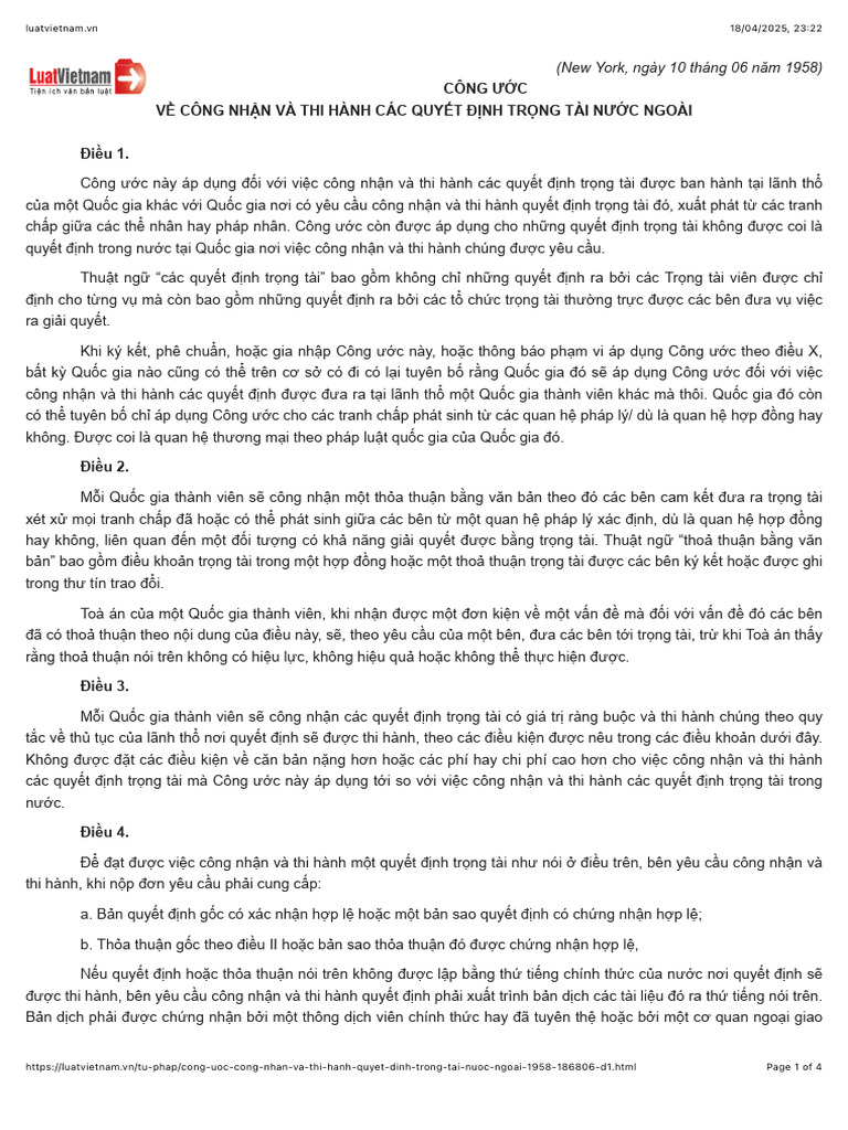 Cong Uoc New York 1958 | PDF