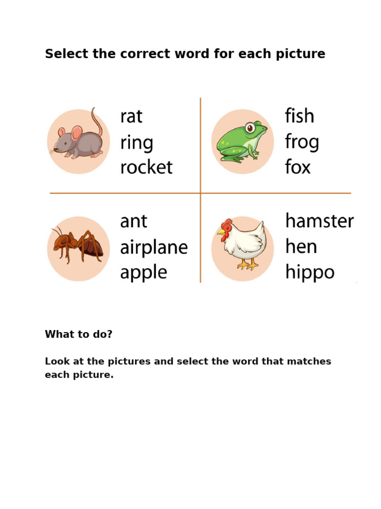 Select The Correct Word IX Eng Literacy Puzzle | PDF