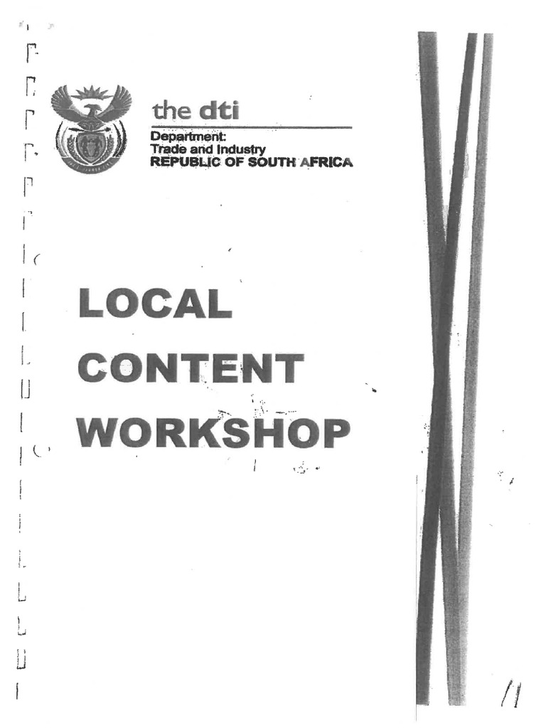 Examples of Local Content - Completed Annexure C D E | PDF