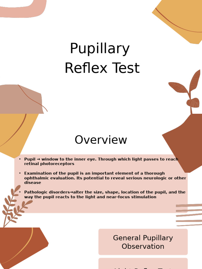 Pupillary Reflex and Visual Field Tests | PDF | Human Eye | Vision