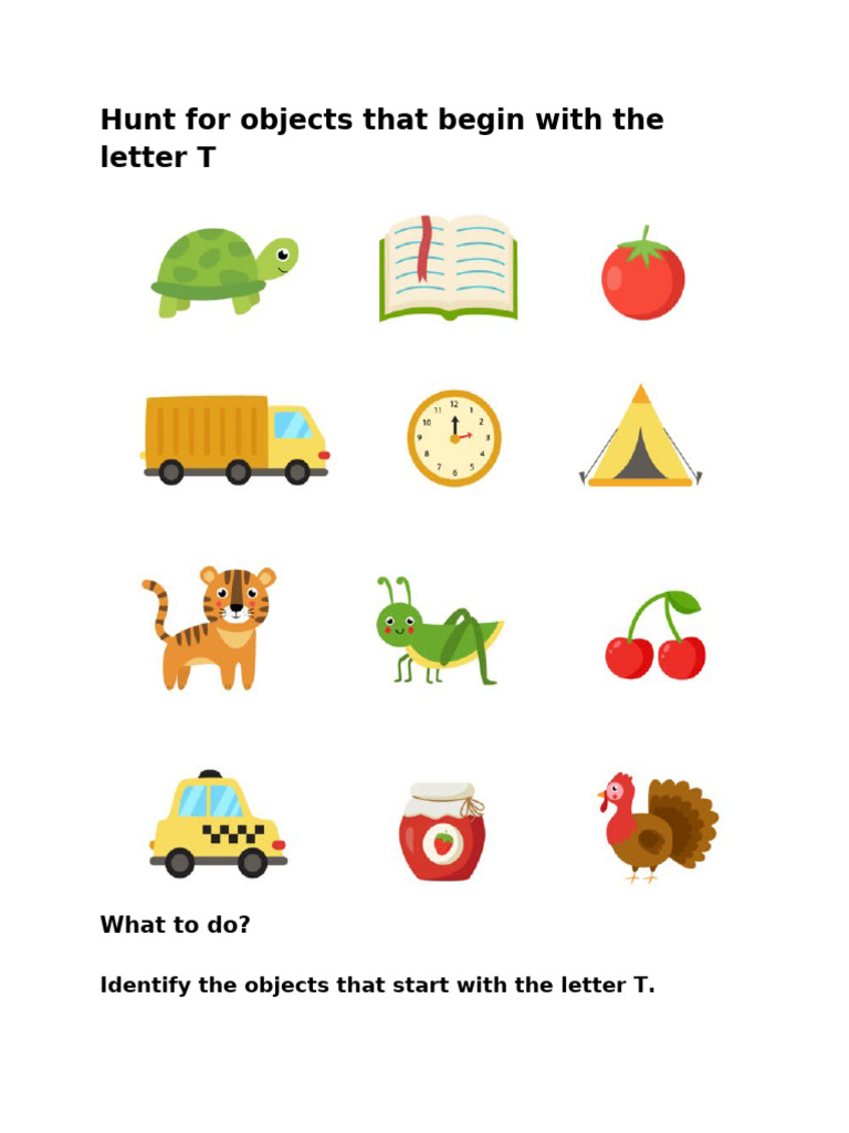 Identify The Objects T Eng Literacy Puzzle | PDF