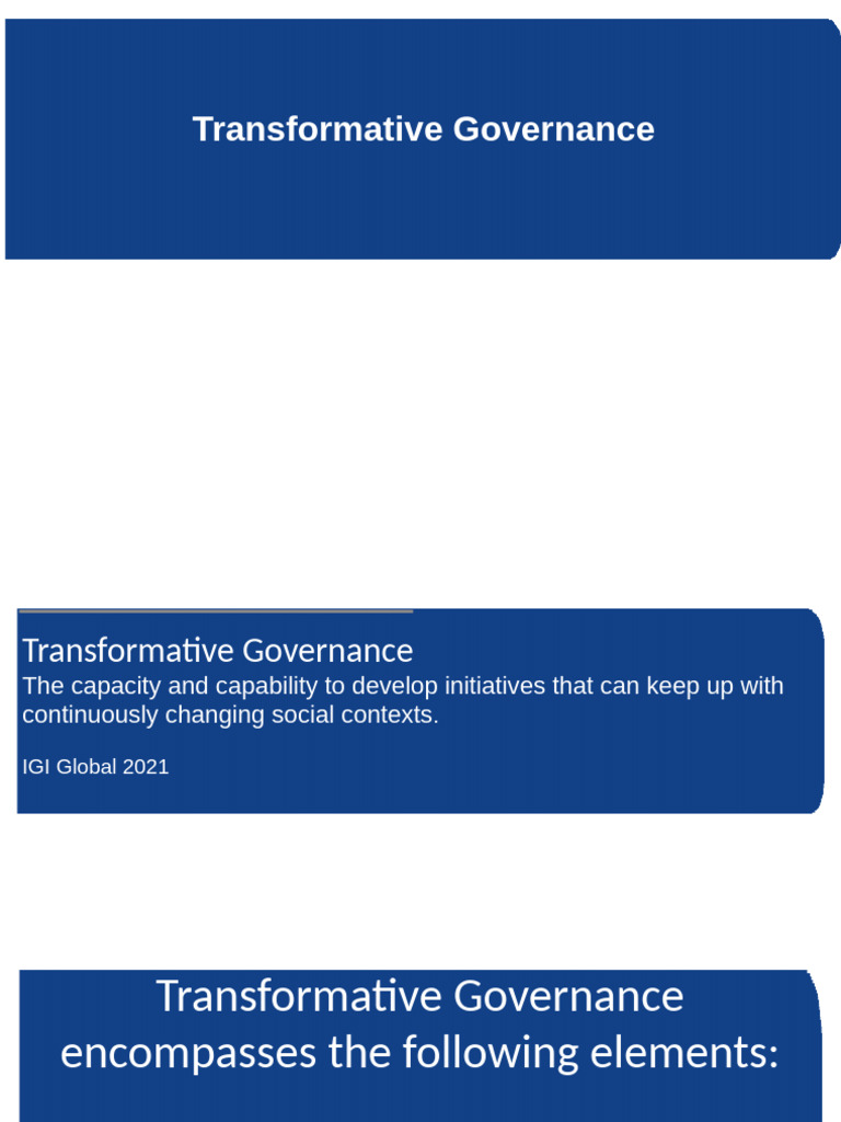 2 April 17 Transformative Gov 130 330 | PDF | Governance | Sustainability