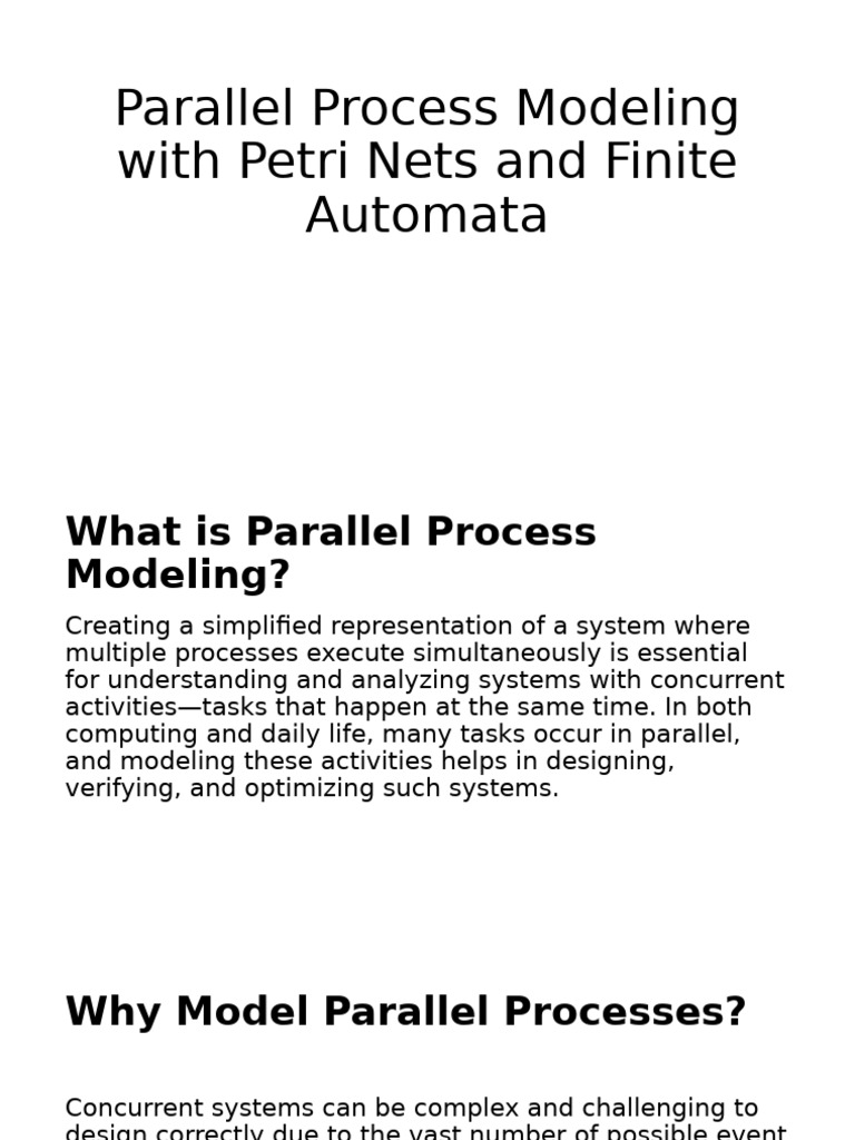 Parallel Process Modeling With Petri Nets and Finite Automata | PDF | Automata Theory ...