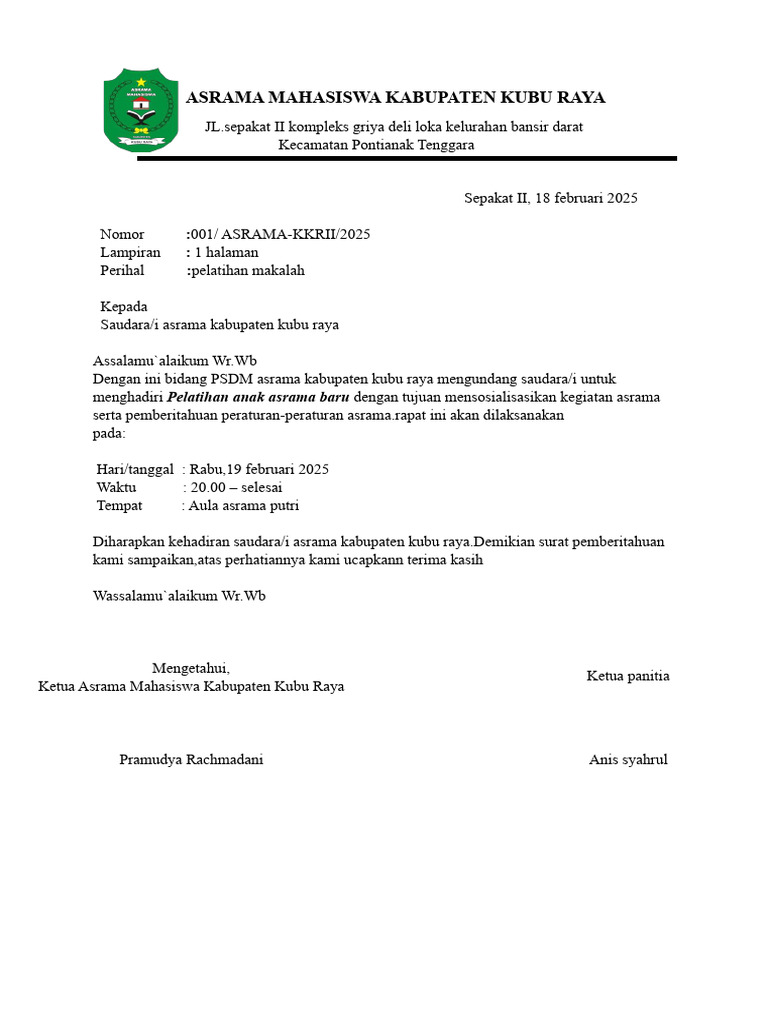 COP surat hawandatari35 | PDF