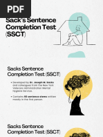 SSCT Scoring Sheet and Interpretation | PDF